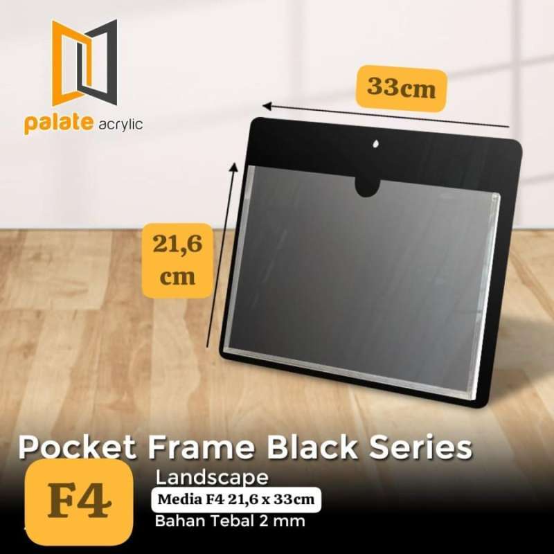 Jual Acrylic Pocket Frame / Akrilik Thicker / Akrilik Pocket F4 2mm ...