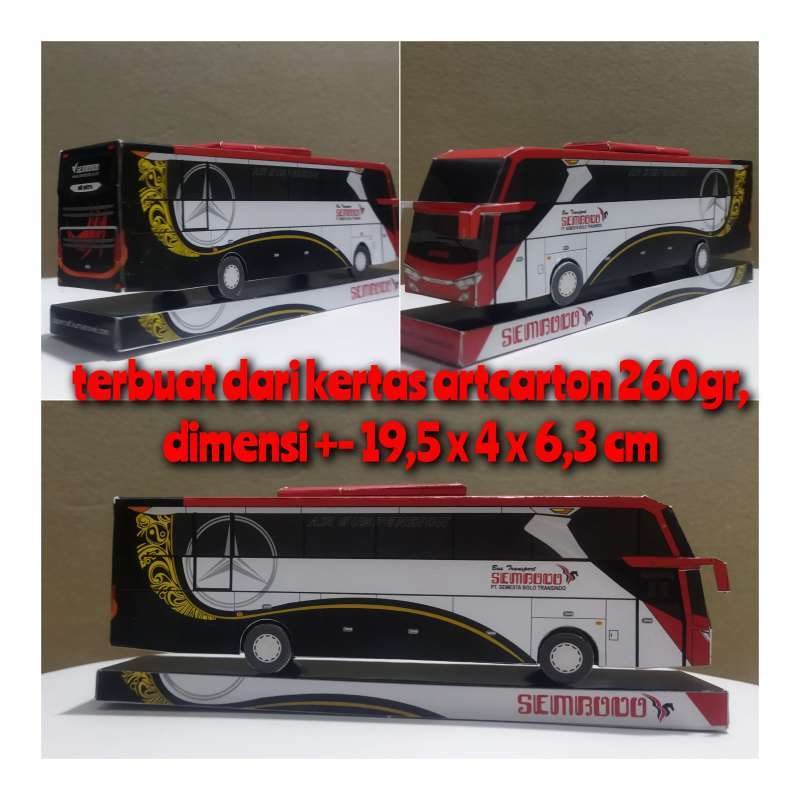 Jual Miniatur Bus Transport Sembodo Voyager Papercraft Kurniatravel ...