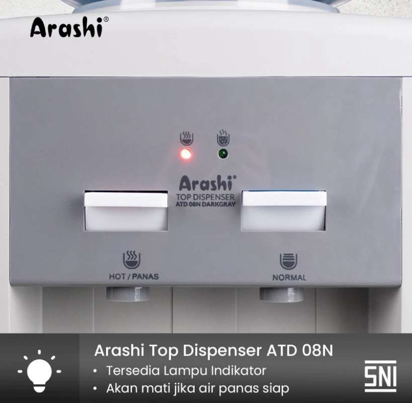 Jual Arashi Top Dispenser / Hot & Normal / Galon Atas Atd 08n - Atd08n ...