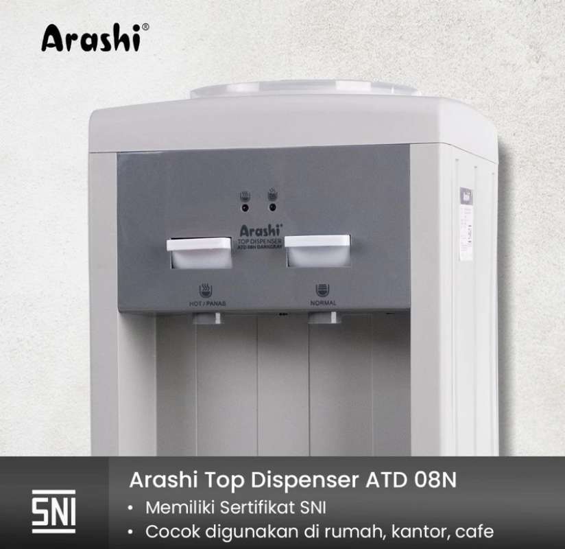 Jual Arashi Top Dispenser / Hot & Normal / Galon Atas Atd 08n - Atd08n ...
