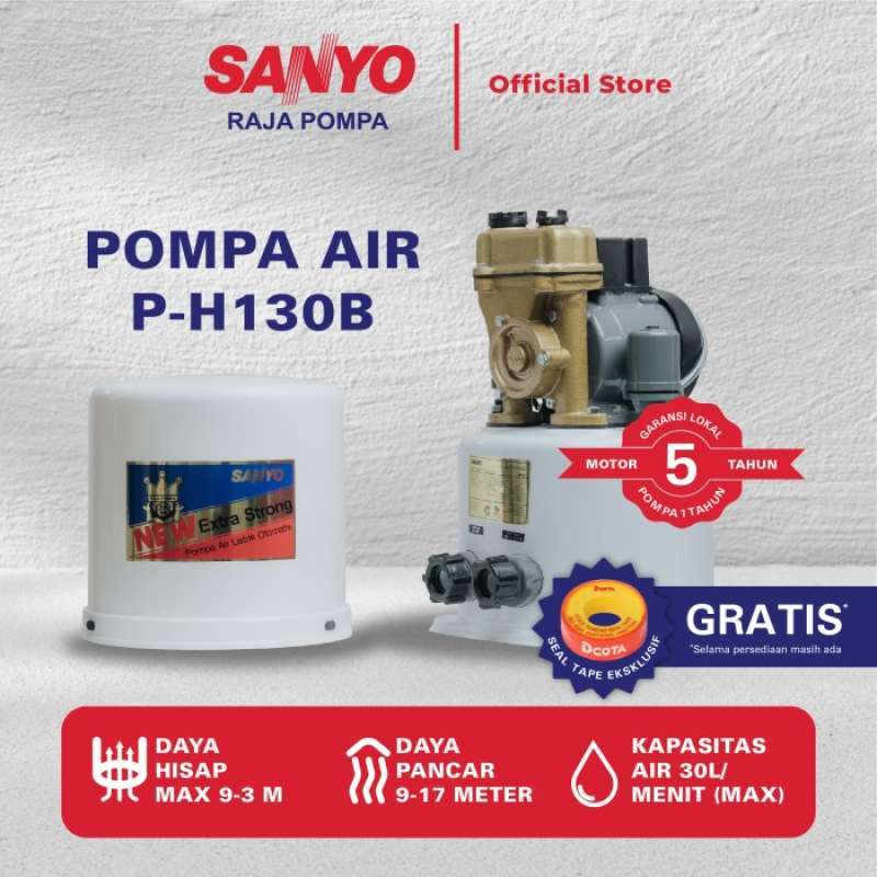 Daftar Harga Mesin Pompa Air Sanyo 125 Watt 🔥 Original & Spesifikasi ...