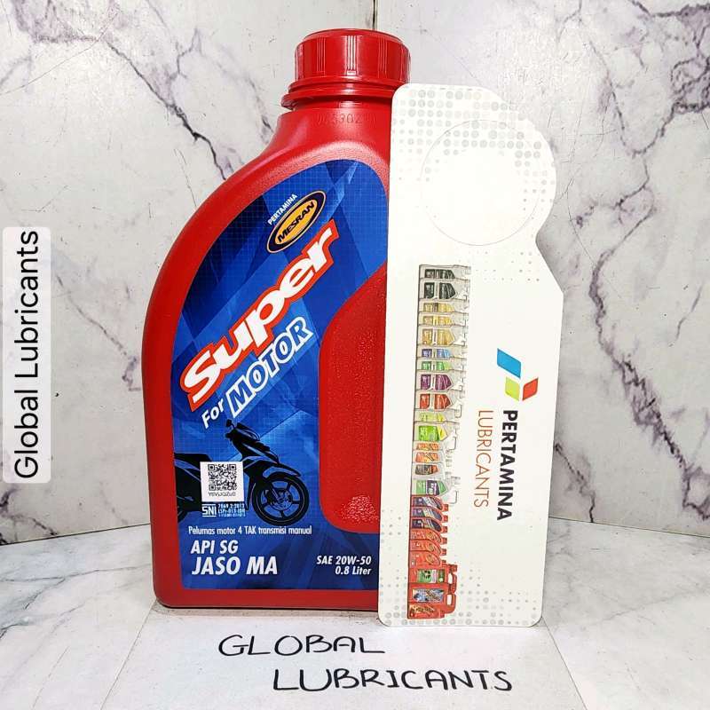 Jual Pertamina Mesran Super For Motor 20w-50 800ml/ 0,8 Liter (oli ...