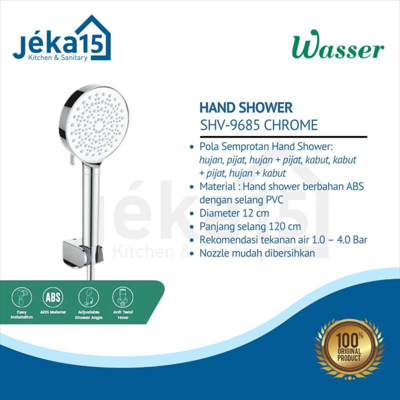 Jual Wasser Shv-9685 Hand Shower 6 – Pancuran Mandi Chrome Abs Di ...