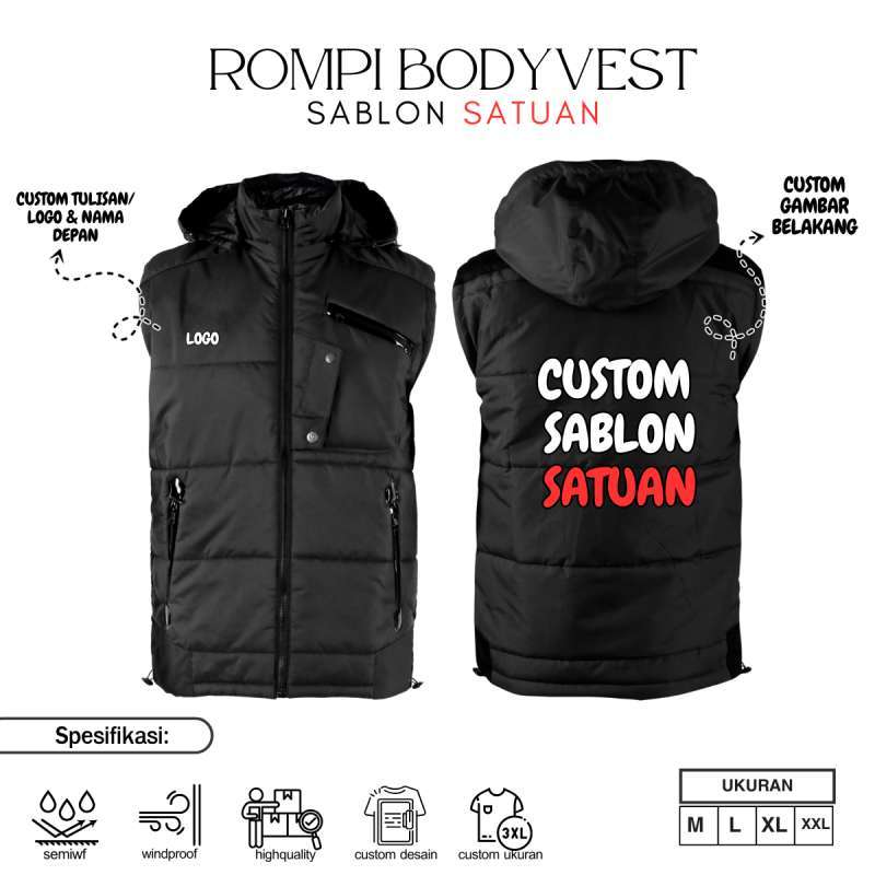 Jual Rompi Adhi Karya Custom Bumn Sablon Satuan Vest Costum Pt Di ...
