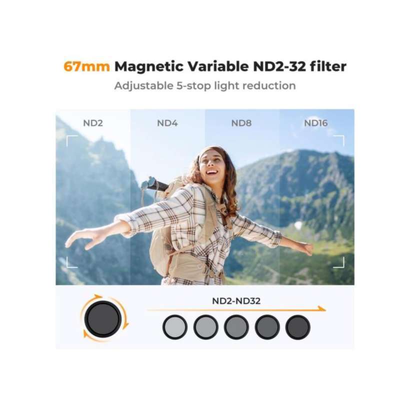 Jual K&f Concept Clip On 67mm Variable Nd2-32 Magnetic Phone Lens Filter Kit For iPhone Samsung ...