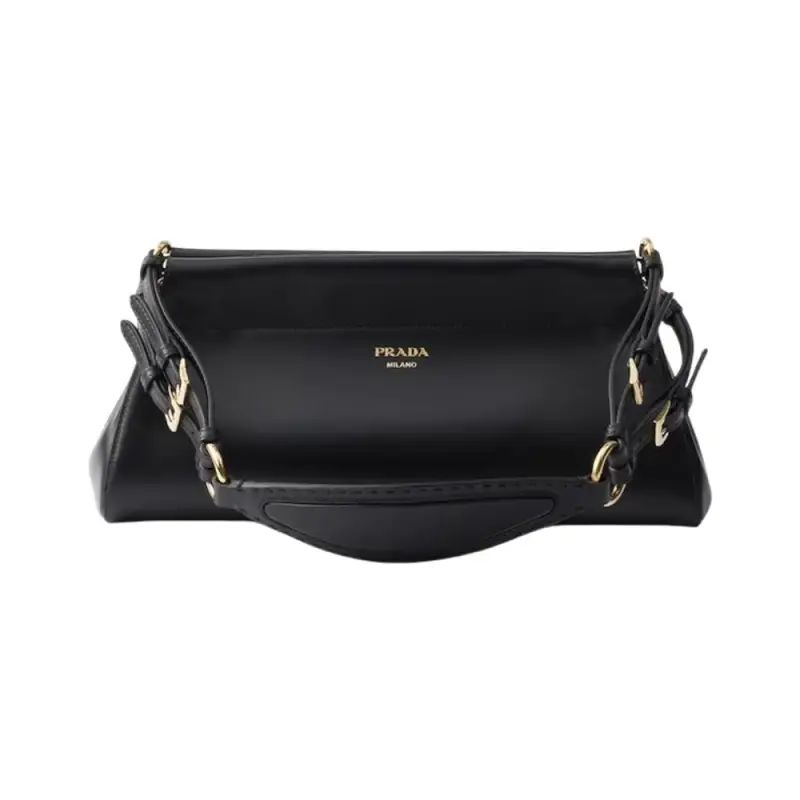 Promo Prada Medium Enchaîné Bag Leather Black Diskon 28% Di Seller ...