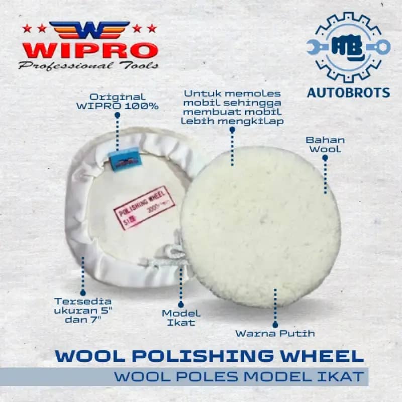 Jual Wipro Wool Poles 5 Model Ikat / Wool Polishing Wheel 5 Inch Di ...