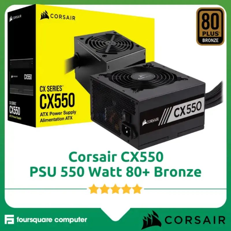 Jual Psu Corsair Cx550 550 Watt 80 Plus Bronze | 550w Resmi Di Seller ...
