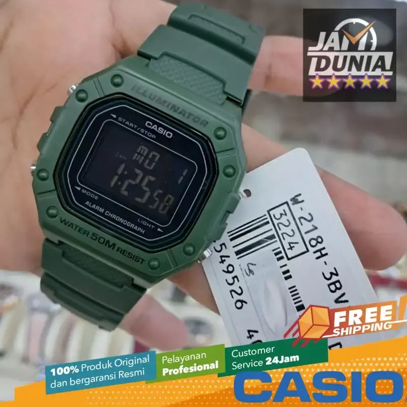 Casio W-218H Original Model Terbaru Januari 2026