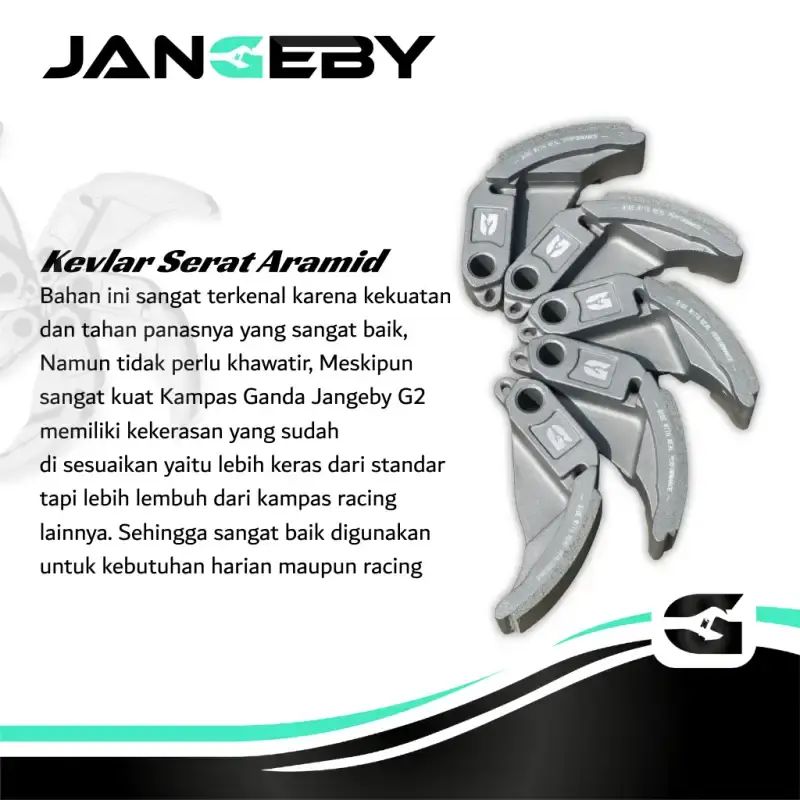 Jual Kampas Ganda Jangeby G2 Xmax 250 Xmax 300 Kevlar Serat Aramid Di ...