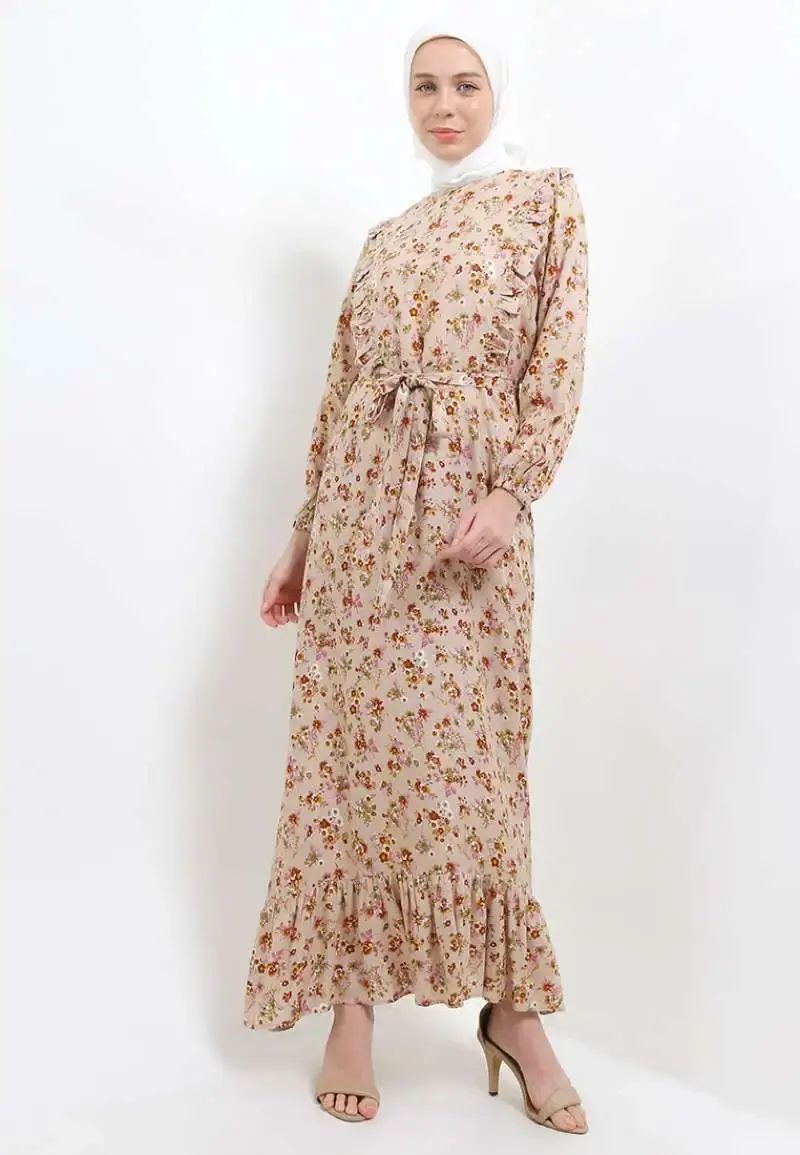 Model Gamis Motif Bunga Kekinian🔥 Harga Terbaik 2026
