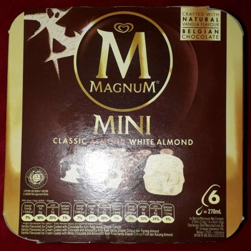 Jual Medan! Es krim rasa vanila 3 varian Magnum Mini isi 6 Halal di ...