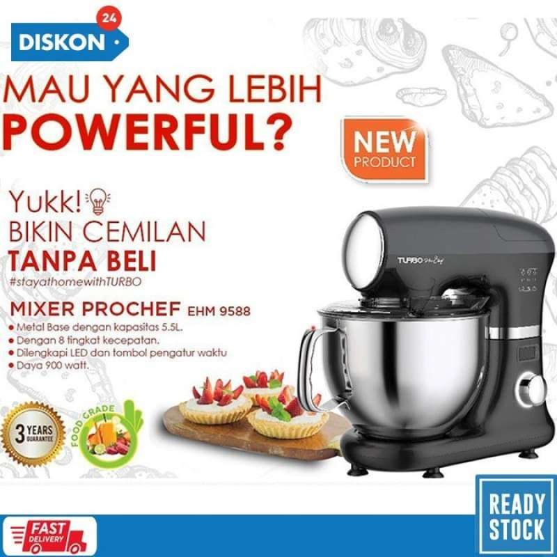 Promo Mixer / Standing Mixer Turbo Pro Chef 5.5 Liter - Ehm9588 Diskon ...
