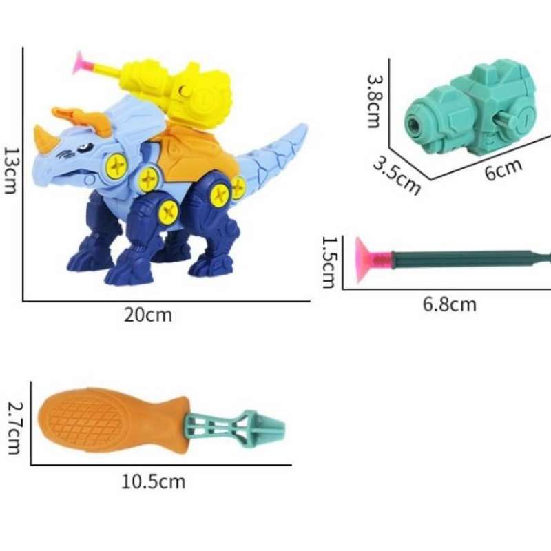 Jual Diy Dinosaur Dinosaurus Besar Plus Peluncur Mainan Bongkar Pasang ...