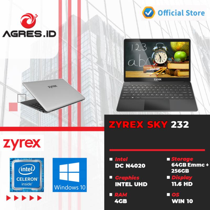 Promo Zyrex Sky 232 - N4020 4gb 256ssd 64gb 11.6 Fhd Win10 Grey - Non Bundling Diskon 40% Di ...