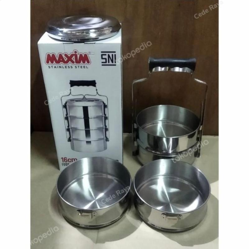 Jual Rantang Stainless Steel Maspion / Maxim Ukuran 16 Cm X 4 Tingkat ...