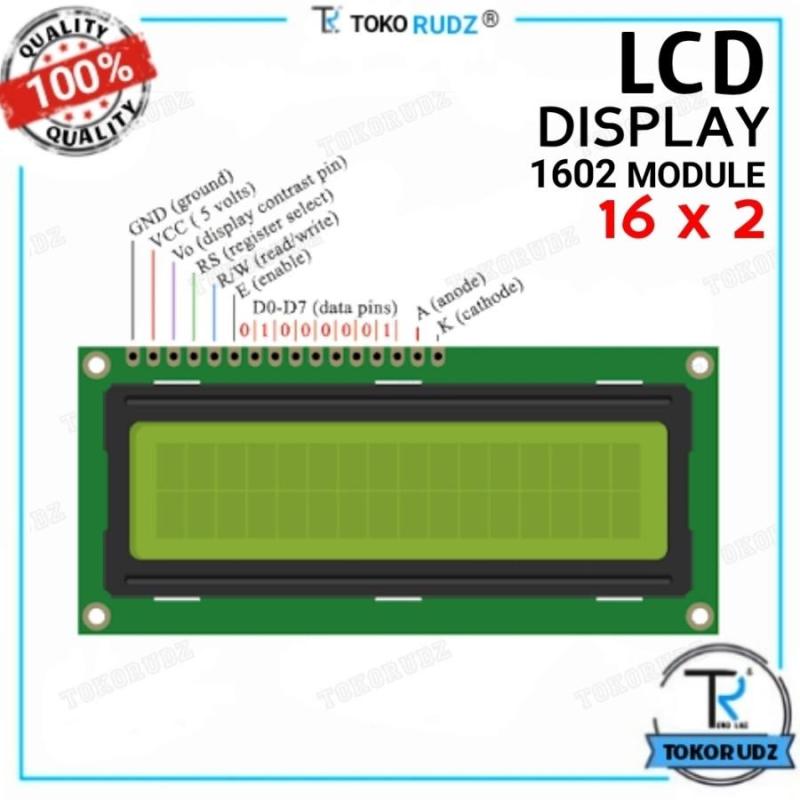 Jual Lcd Display 1602 16x2 Karakter Backlight Hijau Biru Modul Arduino ...
