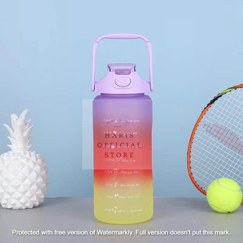 Jual Botol Minum 2 Liter Motivasi Korea Gradasi / Bening Bpa Free ...
