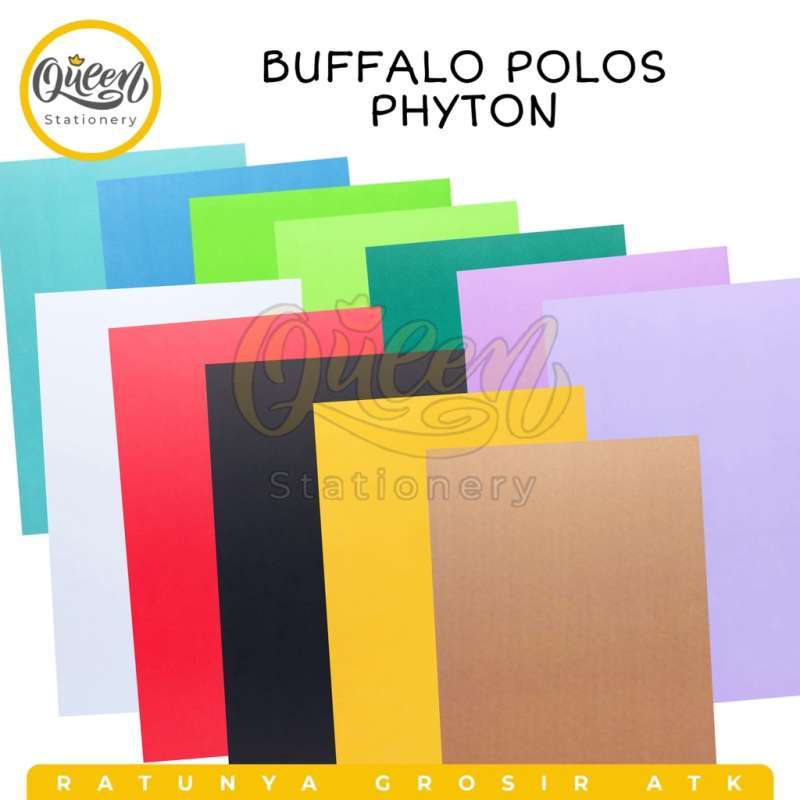 Jual 1 Pack (100 Lembar) Kertas Buffalo Polos Phyton / Kertas Cover ...