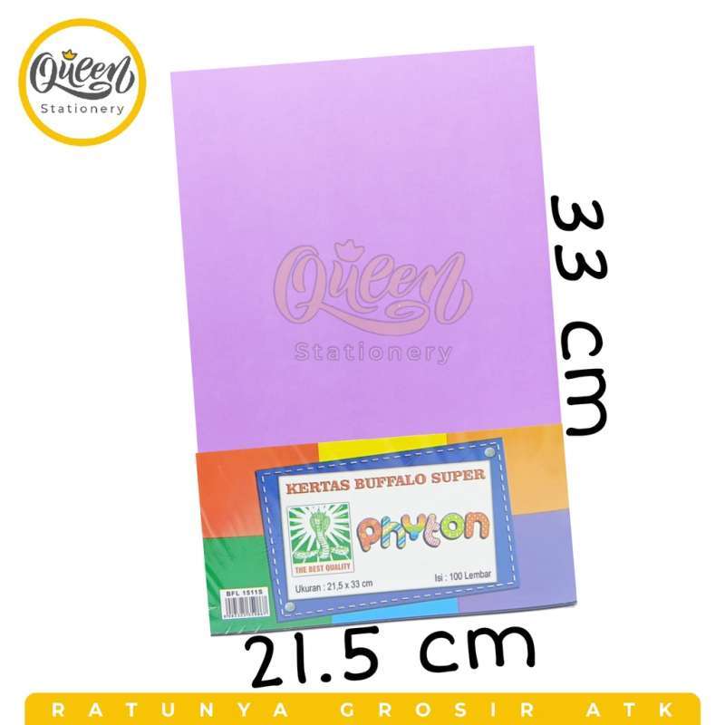 Jual 1 PACK (100 LEMBAR) KERTAS BUFFALO POLOS PHYTON / KERTAS COVER ...