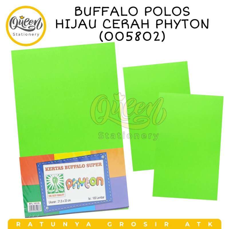 Jual 1 Pack (100 Lembar) Kertas Buffalo Polos Phyton / Kertas Cover ...
