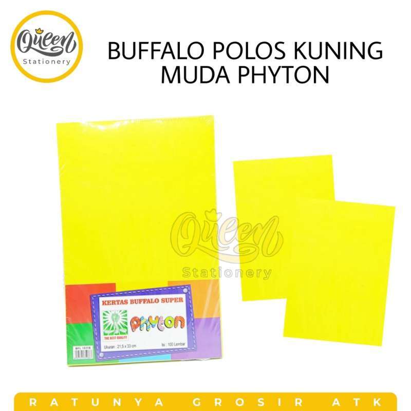Jual 1 PACK (100 LEMBAR) KERTAS BUFFALO POLOS PHYTON / KERTAS COVER ...
