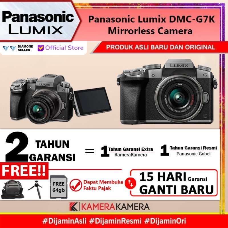 Promo Panasonic Dmc-G7K Panasonic Lumix G7 Kit Resmi +Sg+Sdult16Gb+F46 ...