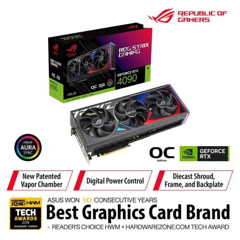 Jual Asus Rog Strix Geforce Rtx 4090 Oc Edition 24gb Gddr6x Di Seller Dunia Storage - Mangga Dua ...