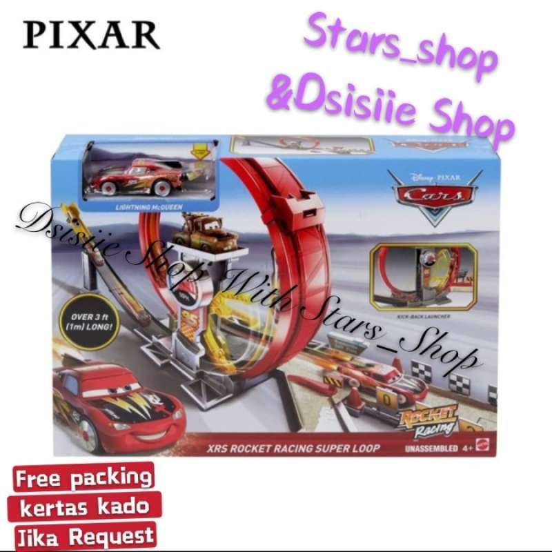 Promo Pixar Cars Rocket Racing Super Loop Trackset Original / Mainan ...