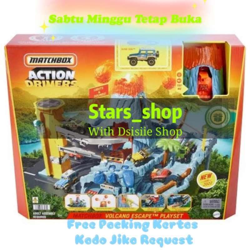 Promo Matchbox Action Drivers Volcano Escape Playset Original Diskon 23 ...