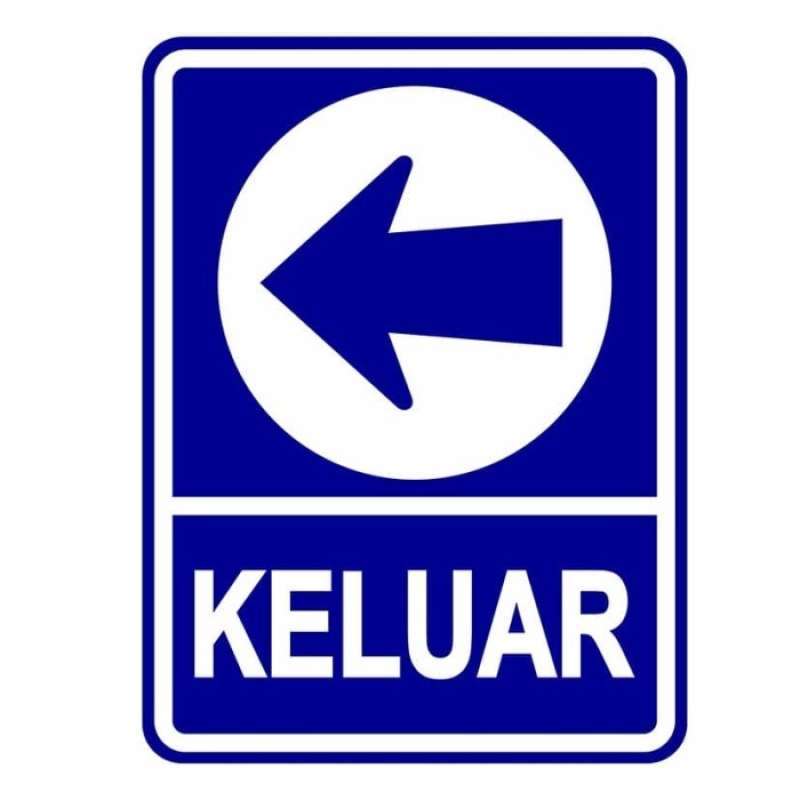 Promo Rambu Keluar Panah Kiri 45cm X 30cm Plat Akrilik Diskon 5% Di ...