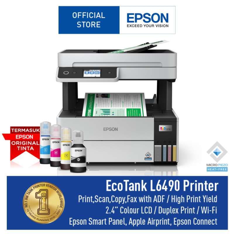 Promo Printer Epson L6490 A4 Ink Tank Multifungsi ADF Duplex Wireless ...