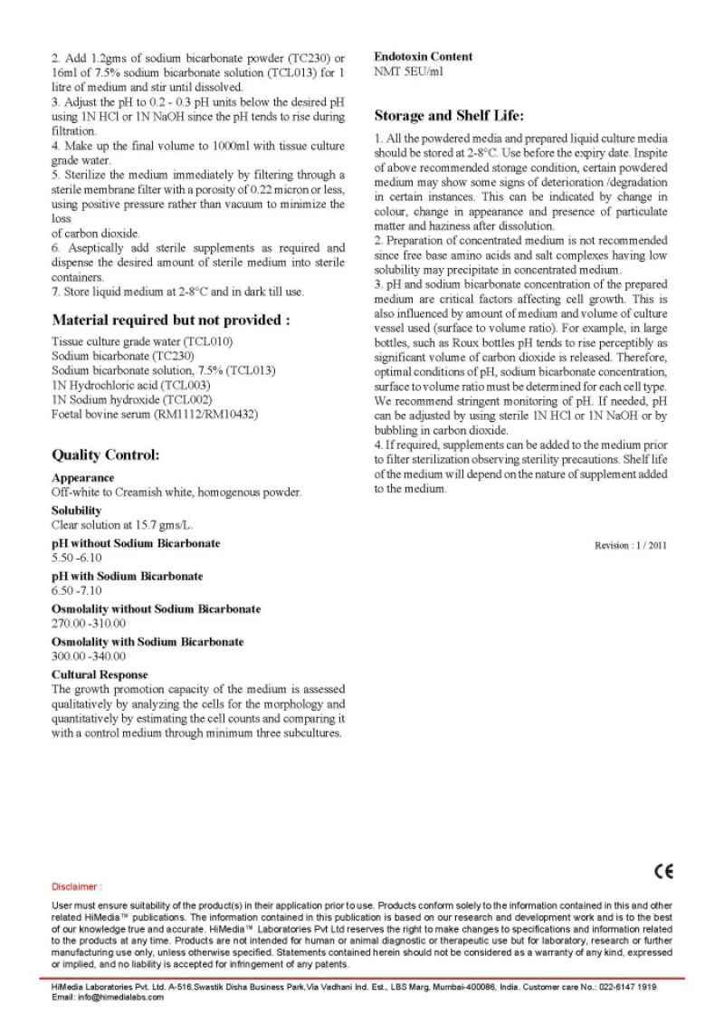 Promo Dulbecco’s Modified Eagle Medium, Cell Culture, 1 Liter Diskon 9% ...