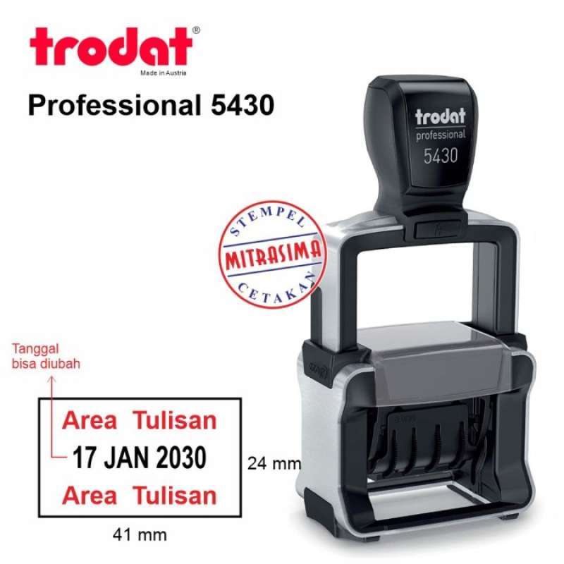 Jual Stempel Trodat 5430 - Trodat Professional Model Persegi dengan ...