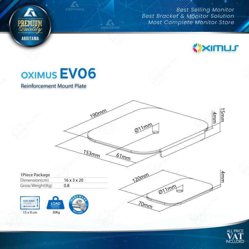 Jual Kit Plate Plat Penguat Protektor Pengaman Meja Bracket Oximus Ev06 ...