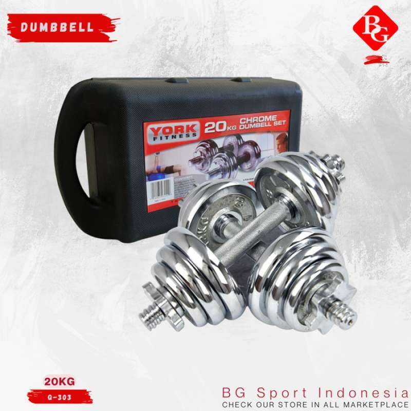 Promo Dumbell Barbel Set 20Kg / Tiang Angkat Besi / Dumbble Set Chrome ...