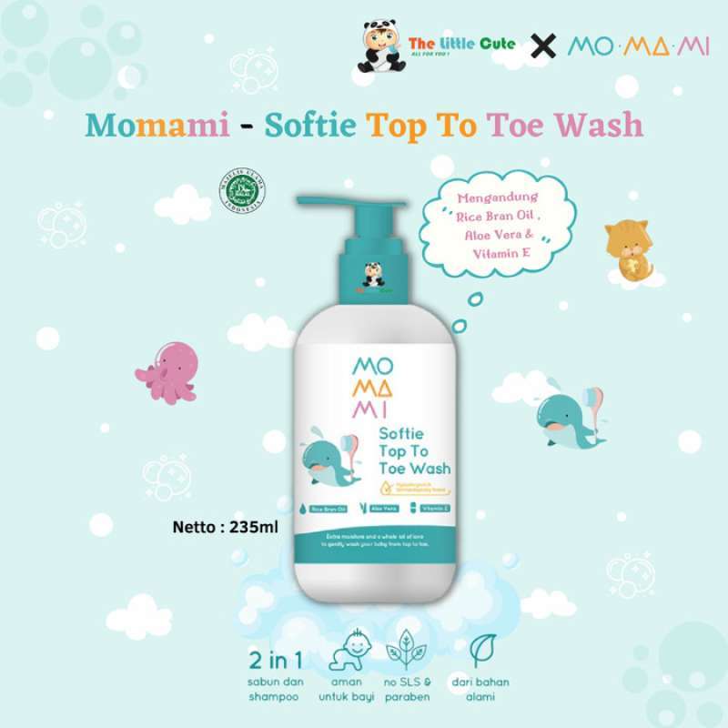 Promo Momami Softie Top To Toe Wash/ Head To Toe Liquid 235Ml Diskon 33 ...