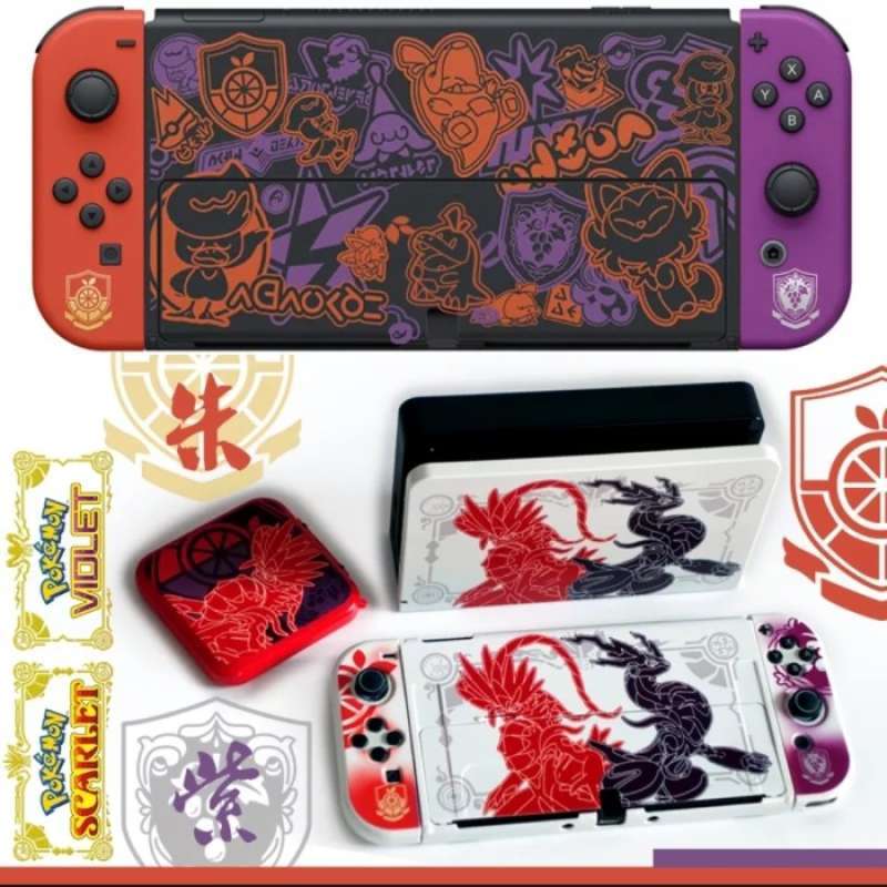 Promo Pokemon Scarlet Violet Body Case / Dock Nintendo Switch V1 V2 ...