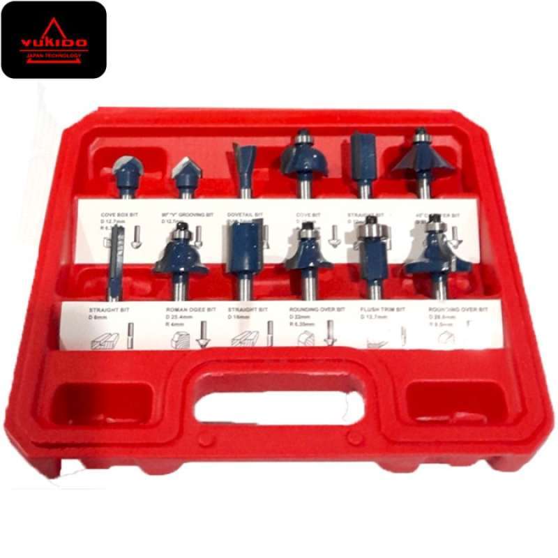 Promo Mata Router Set Super,Kualitas Terjamin Yukido Router Bit Set12 ...