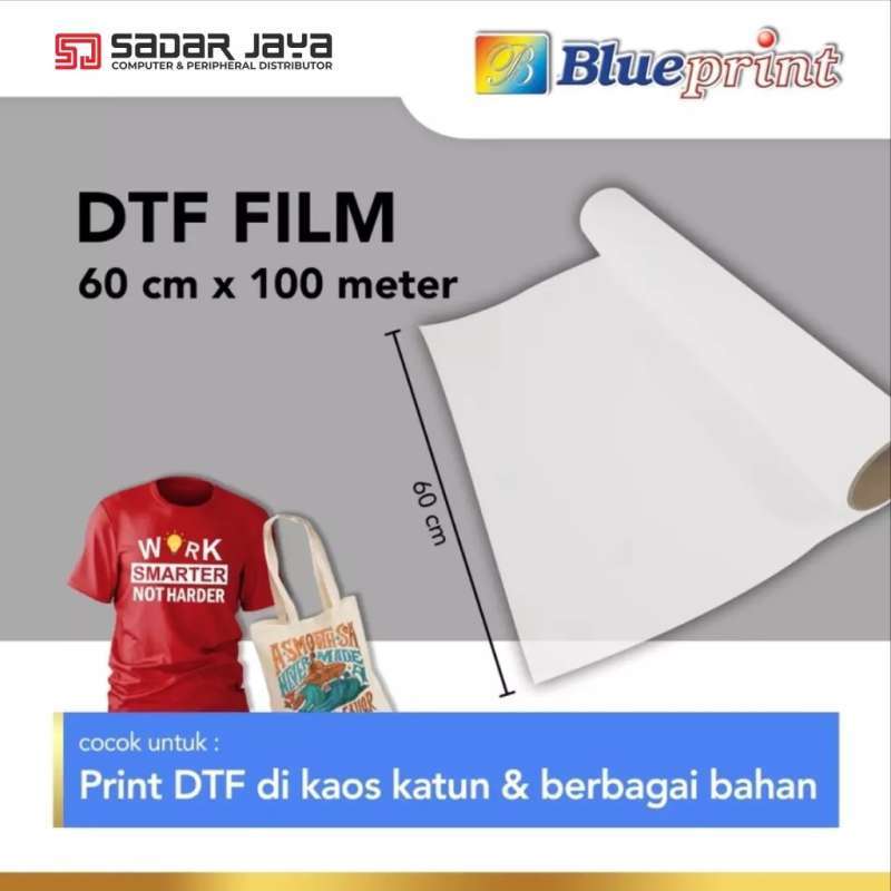 Jual Blueprint Kertas DTF Film Roll 60cm x 100m Transfer PET FILM DTF ... Jual Blueprint Kertas DTF Film Roll 60cm x 100m Transfer PET FILM DTF ...
