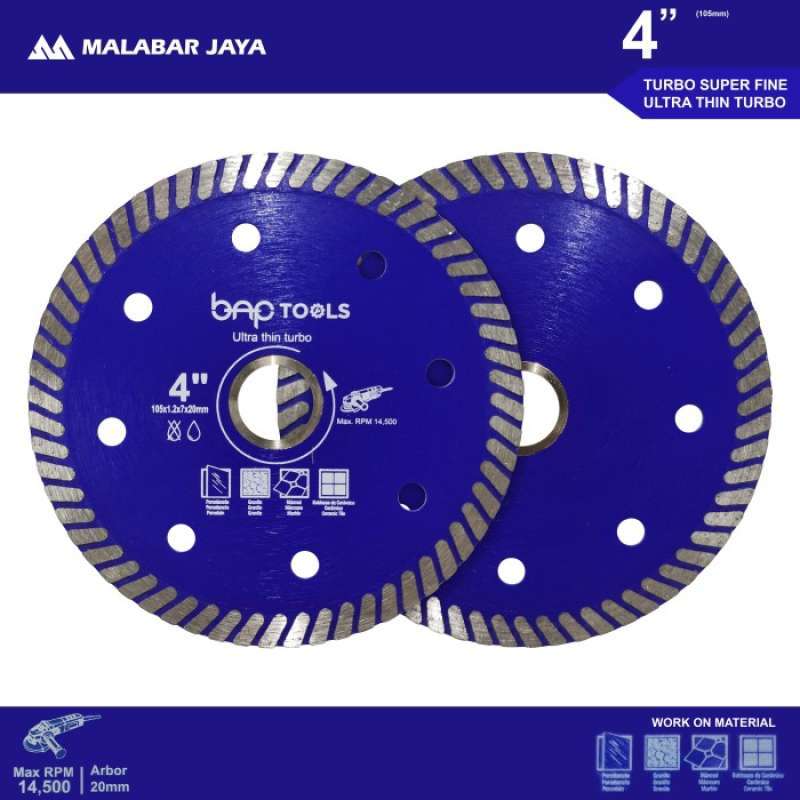 Promo Mata Potong Keramik Turbo / 4 Inch / Diamond Disc / Bap Tools ...