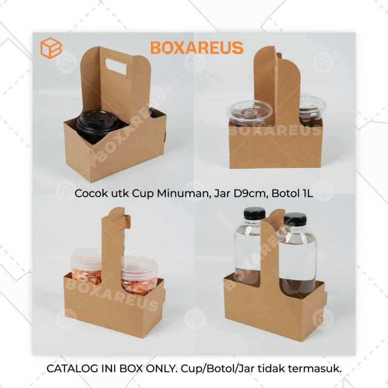 Jual Cup Holder Kopi Box Takeaway Botol Almond Kale Packaging Jar ...