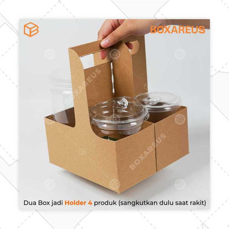 Jual Cup Holder Kopi Box Takeaway Botol Almond Kale Packaging Jar ...