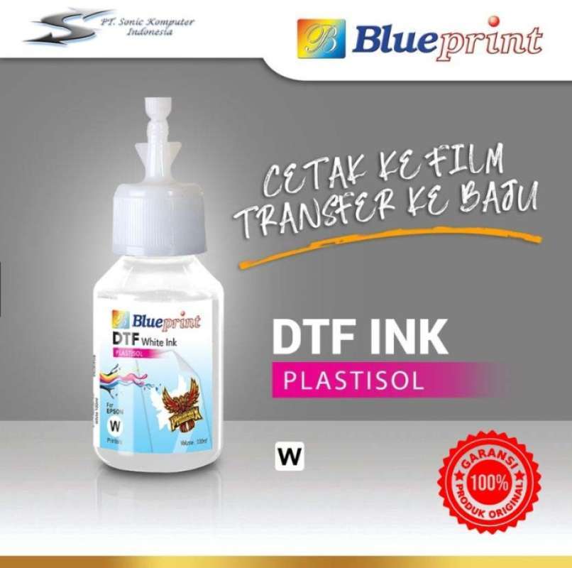 Promo Tinta Dtf Blueprint Original , Dtf Ink 100Ml Cmykw , Print Baju , Sabl - Multicolor Diskon ...