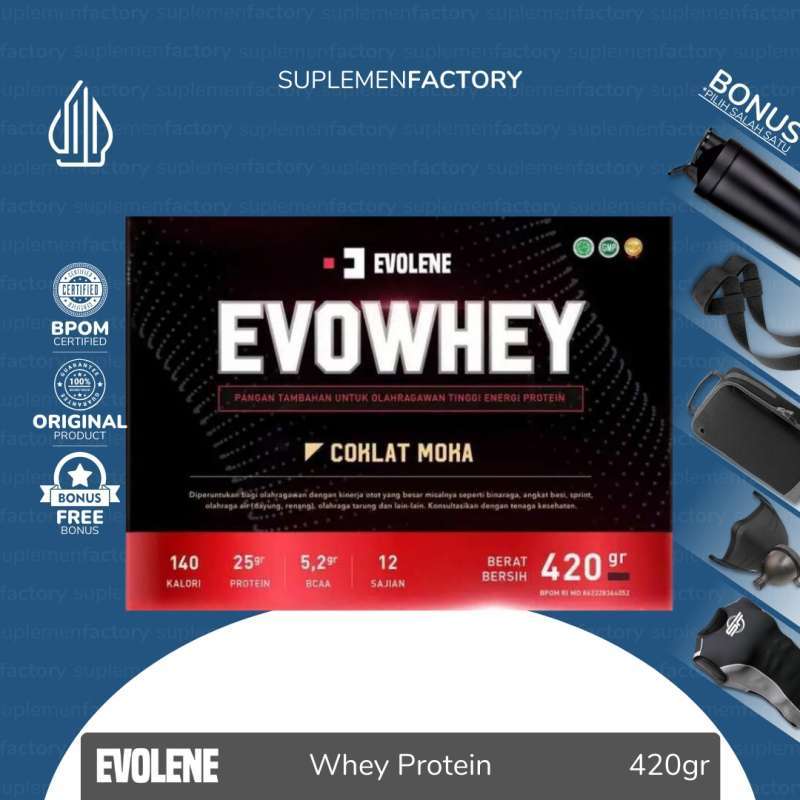 Jual Evolene Evowhey 420 Gram 12 Sachet Whey Protein Evo Whey di Seller ...