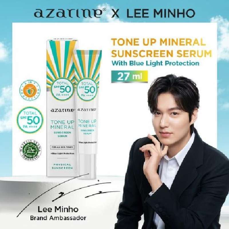 Jual Azarine Tone Up Mineral Sunscreen Serum SPF50 PA++++ 27ml | FRIZ ...