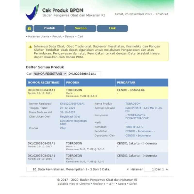 Jual Cendo Tobroson Salep Mata 3.5 g di Seller Apotek Mandjur Official ...