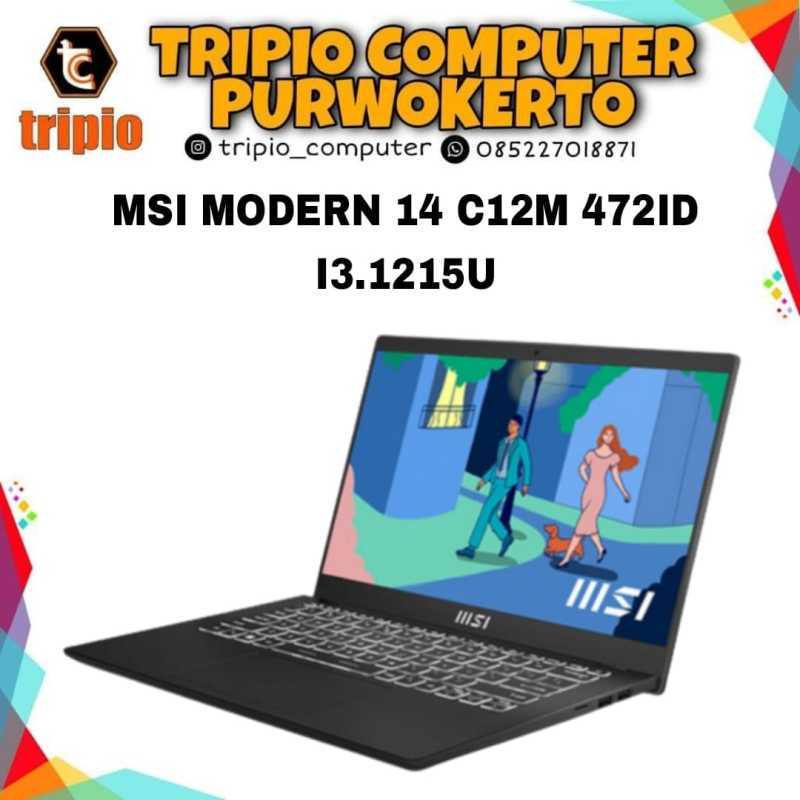 Jual LAPTOP NB MSI MODERN 14 C12M 472ID I3.1215U 8GB 256GB 14 WIN11 di ...