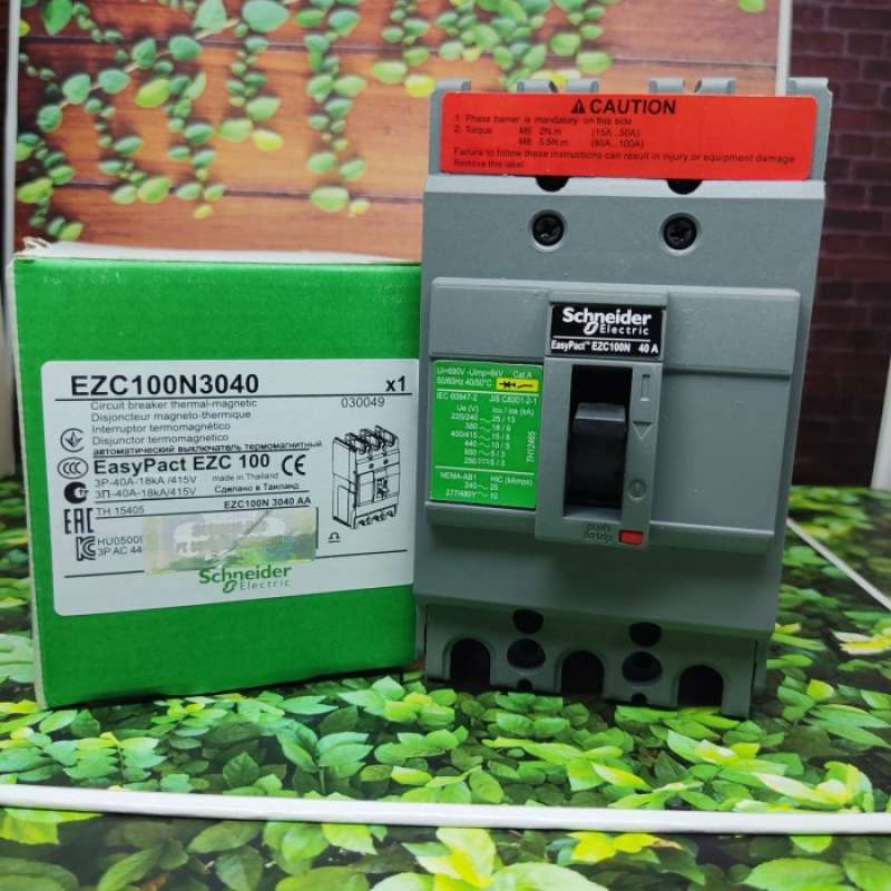 Promo mccb Schneider breaker ezc100n 40a ezc100n3040 3phase 3p 40 a tele Diskon 23% di Seller ...