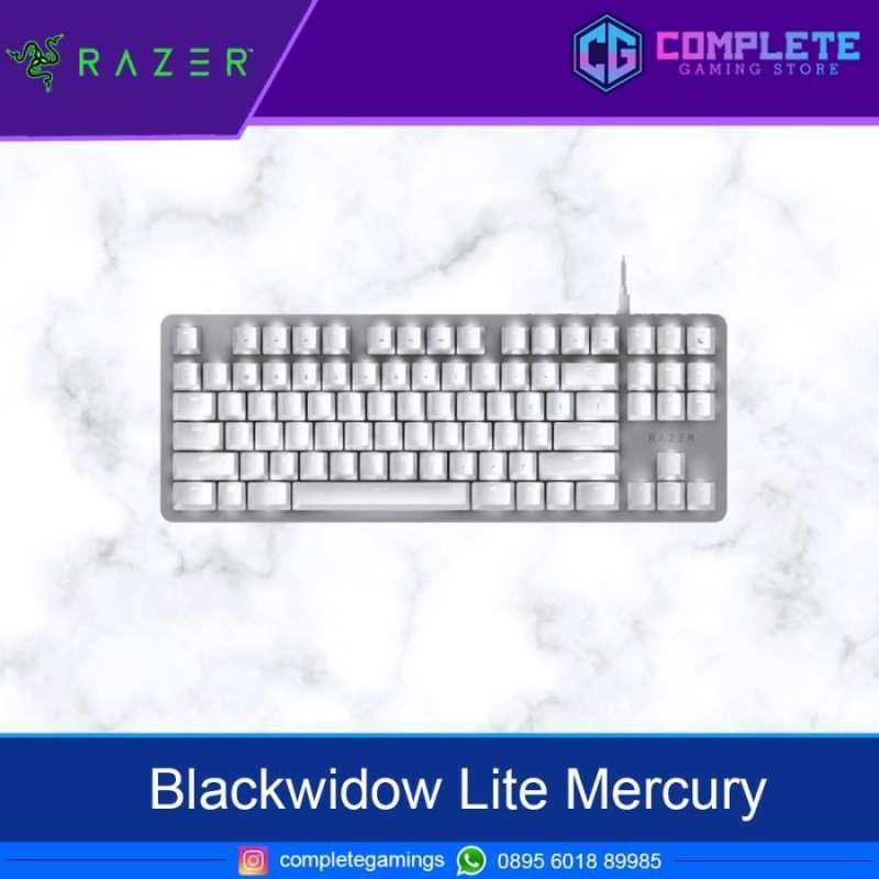 Jual Razer Blackwidow Lite Mercury White Tkl Mechanical Gaming Keyboard ...
